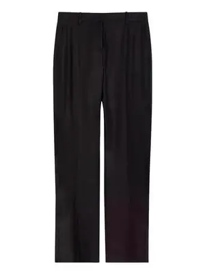 HEIRLOME Petula Tailored Trousers With Pleated Waistband - Black