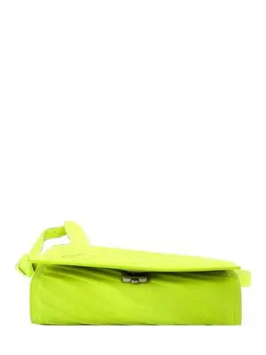 Balenciaga Embossed Leather Crossbody Bag With Strap - Green