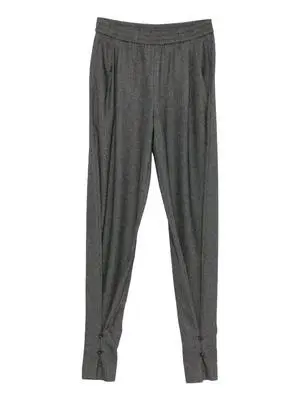 Andamane Buttoned-cuff Elasticated-waist Trousers - Grey