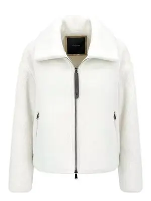 Pinko Fleece Zip-up Jacket - Neutrals
