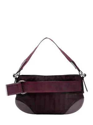 Fendi Fendi Zucca Nylon Pochette Shoulder Bag Red
