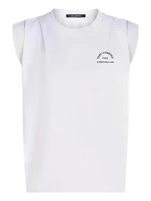KARL LAGERFELD Karl Lagerfeld Logo Print Sleeveless Tank Top