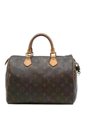 LOUIS VUITTON Monogram Speedy 30 Boston Bag - Brown