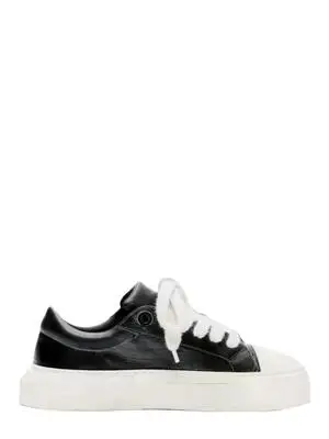 COLE BUXTON The Wilson Court Contrast Toe Cap Sneakers - Black