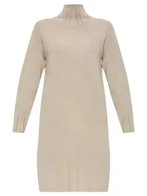 Fabiana Filippi High-neck Midi Dress With Sequin Embellishments - Neutrals