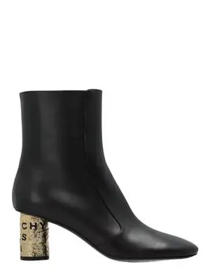 Givenchy Leather Ankle Boots With Block Heel - Black