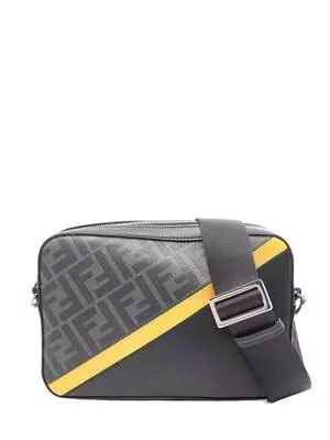Fendi Diagonal Camera Case Crossbody Bag - Black