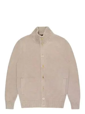 ZANONE Button-up Funnel-neck Cardigan - Neutrals