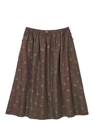 Cecilie Bahnsen Fiella Ditsy-bellis Jacquard Midi Skirt - Brown
