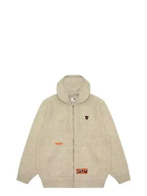 AAPE BY *A BATHING APE Moonface Logo Embroidered Hoodie - Neutrals