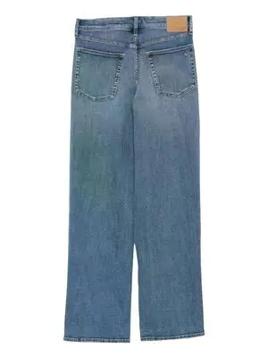 Rag & Bone Faded Wide-leg Jeans - Blue