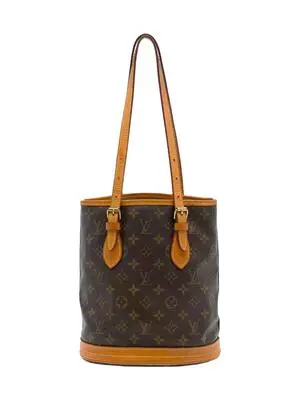 LOUIS VUITTON Monogram Petit Bucket Bag - Brown