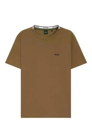 BOSS Logo-detail Crew-neck T-shirt - Green