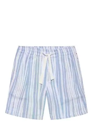 Orlebar Brown Trevone Towelling Stripe-print Shorts - Blue