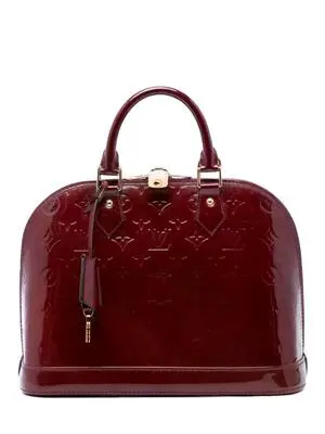 LOUIS VUITTON Monogram Vernis Alma Pm Handbag - Red