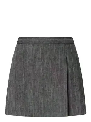 Pinko Pinstripe Pleated Mini Skirt - Grey