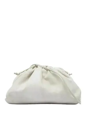 Bottega Veneta Bottega Veneta Lambskin Mini Pouch Crossbody Bag White