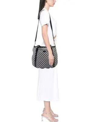 Gucci Gg Canvas Satchel - Black