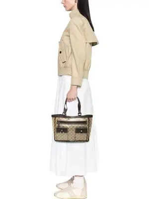 Gucci Gg Crystal Abbey D Ring Tote Bag - Neutrals
