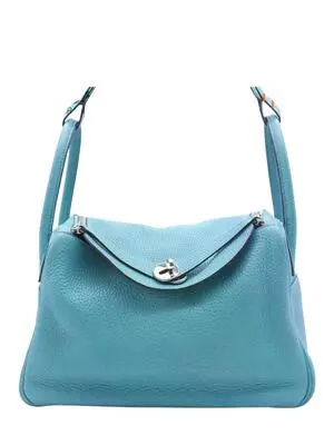 Hermès Hermès 2015 Clemence Lindy 30 Shoulder Bag Blue