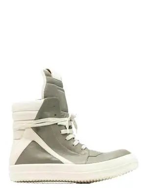 Rick Owens Geobasket Leather High-top Sneakers - Grey