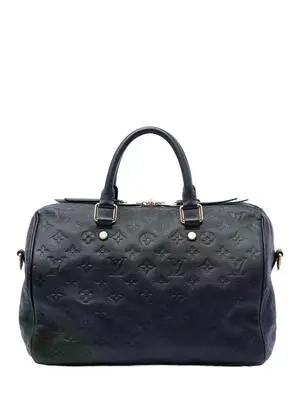 LOUIS VUITTON Monogram Empreinte Speedy Bandouliere 30 Satchel - Blue