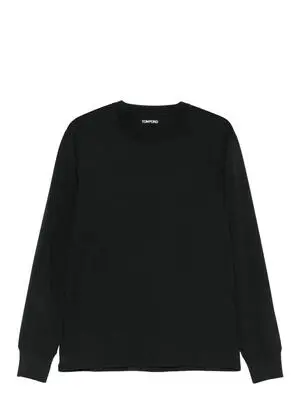 TOM FORD Crew-neck Long-sleeve T-shirt - Black