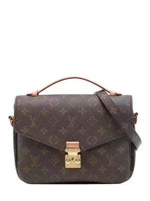 LOUIS VUITTON Louis Vuitton Monogram Pochette Metis Satchel Brown