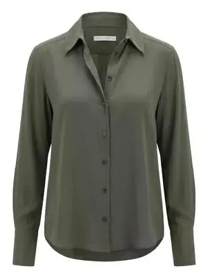 Patrizia Pepe Long-sleeve Shirt With Logo Plaque - Green