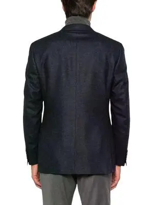 Canali Notch-lapel Single-breasted Blazer - Blue