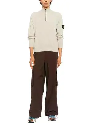 Stone Island Stone Island Half-Zip Fine Knit Sweater Neutrals