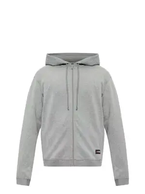 DIESEL® Logo Patch Zip-up Hoodie - Grey