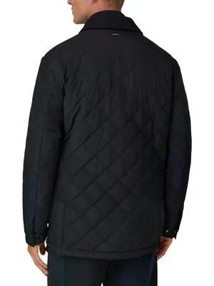 BOGGI MILANO Boggi Milano Technical Fabric Padded Peacoat