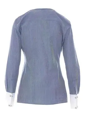PINKO PINKO Striped Embroidered Logo Shirt
