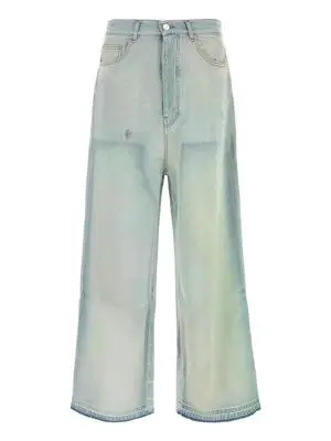 Amiri Distressed Wide Leg Jeans - Blue