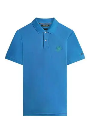 Tommy Hilfiger Logo-signature Cotton Polo Shirt - Blue