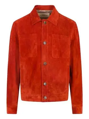 Valentino Garavani Button-fastening Suede Jacket - Red