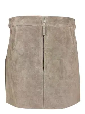 Rick Owens Rick Owens Layered Suede Mini Skirt Grey