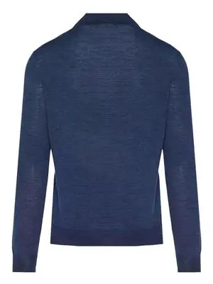 BARBA NAPOLI Long-sleeve Polo Shirt - Blue