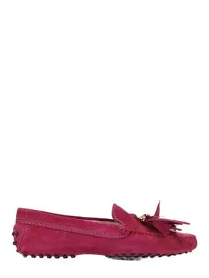 TOD'S Gommino Fringe Tassel Loafers - Pink