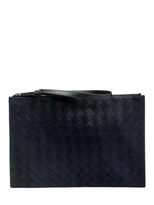 Bottega Veneta Nappa Intrecciato Clutch Bag - Black