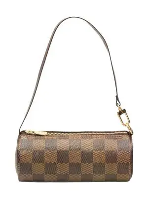 LOUIS VUITTON Damier Ebene Papillon Pochette Handheld Bag - Brown