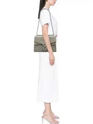 Gucci Gucci Medium GG Supreme Dionysus Shoulder Bag Neutrals