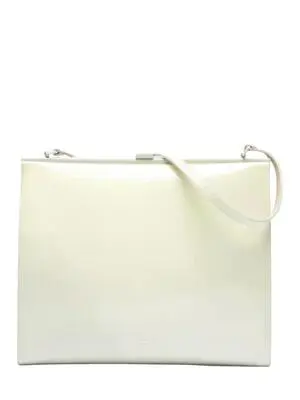 Saint Laurent Vinyl Shoulder Bag - White