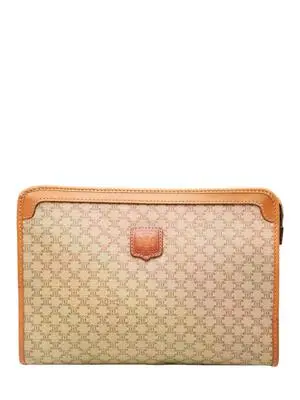 CELINE Celine 2007 Macadam Coated Canvas Clutch Bag