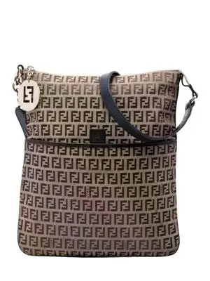Fendi Zucchino Canvas Crossbody Bag - Neutrals