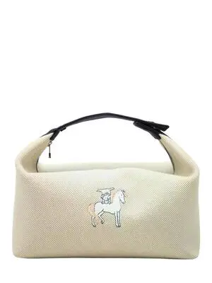 Hermès Toile Bride-a-brac Cabriole Case Vanity Bag - Neutrals