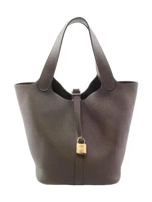 Hermès Clemence Picotin Lock 22 Handbag - Brown