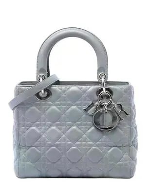 Dior Medium Lady Satchel - Grey