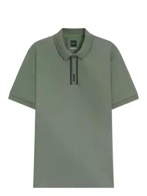 BOSS Striped-placket Polo Shirt - Green